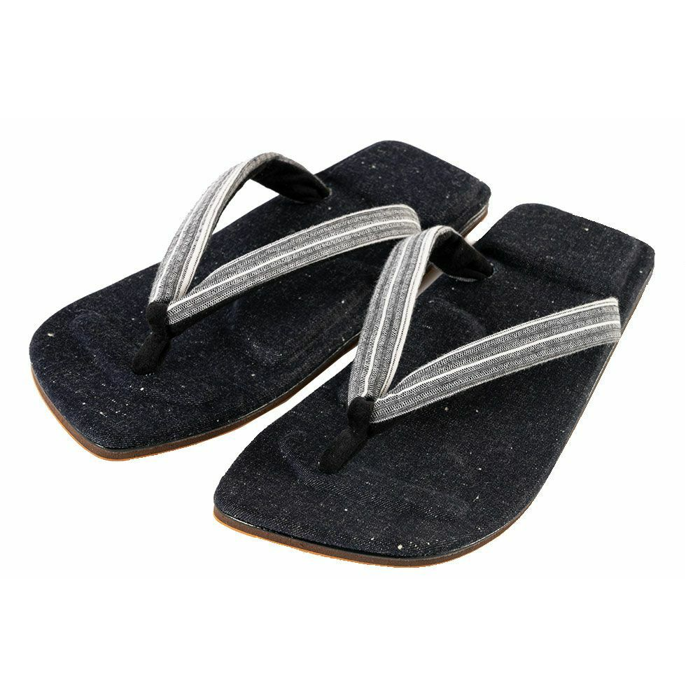 Setta - Japanese sandals Okayama denim x Awa Shijira-ori strap ...